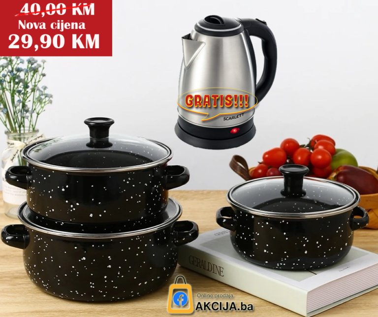 ŠERPE 3/1 BLACK + KUHALO INOX GRATIS - AKCIJA.CO.BA